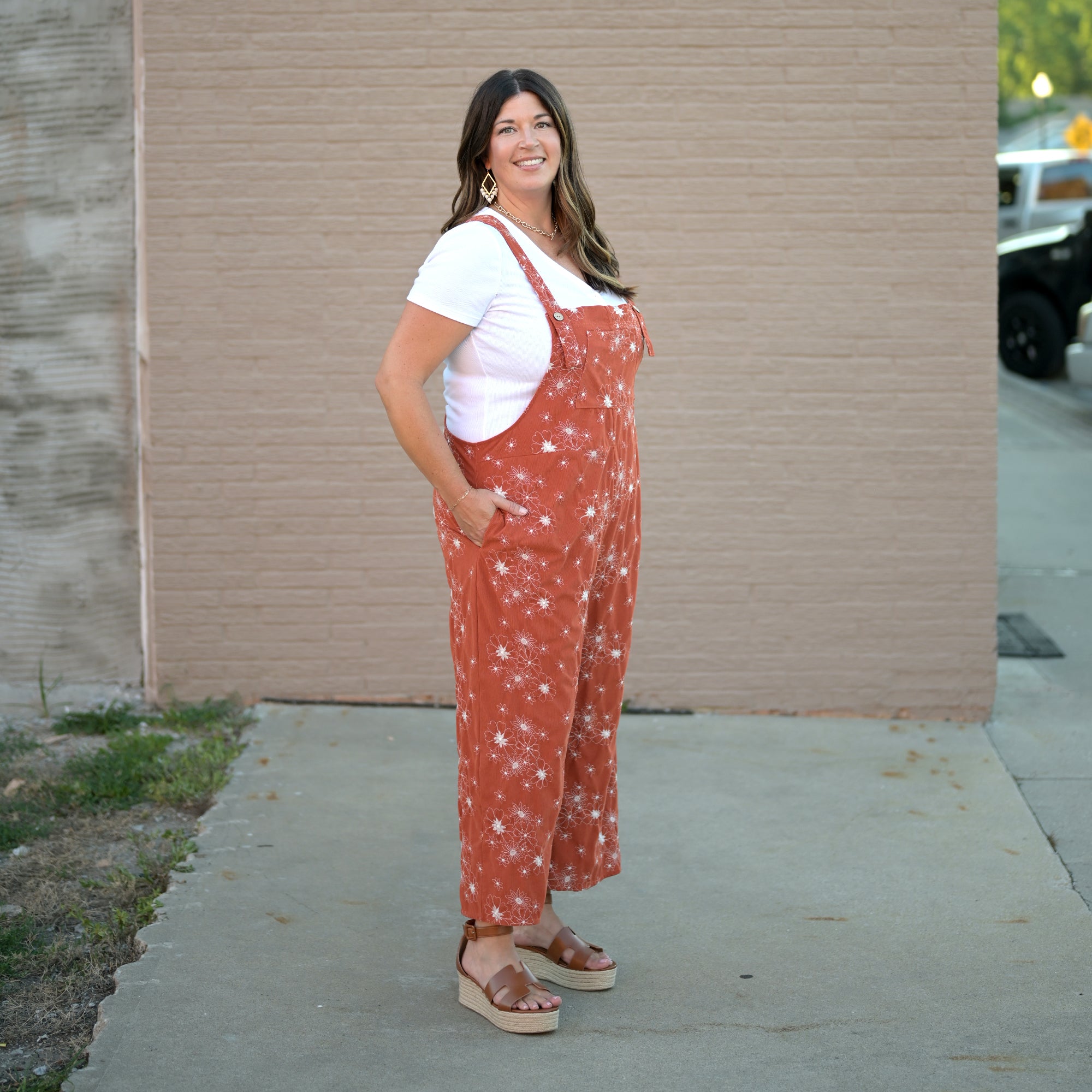 Floral Embroidered Overalls – Betty Rose Boutique